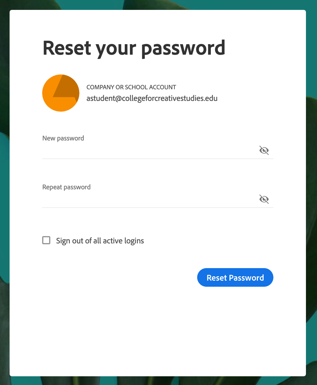 Reset Your Adobe Account – Information Technology Services