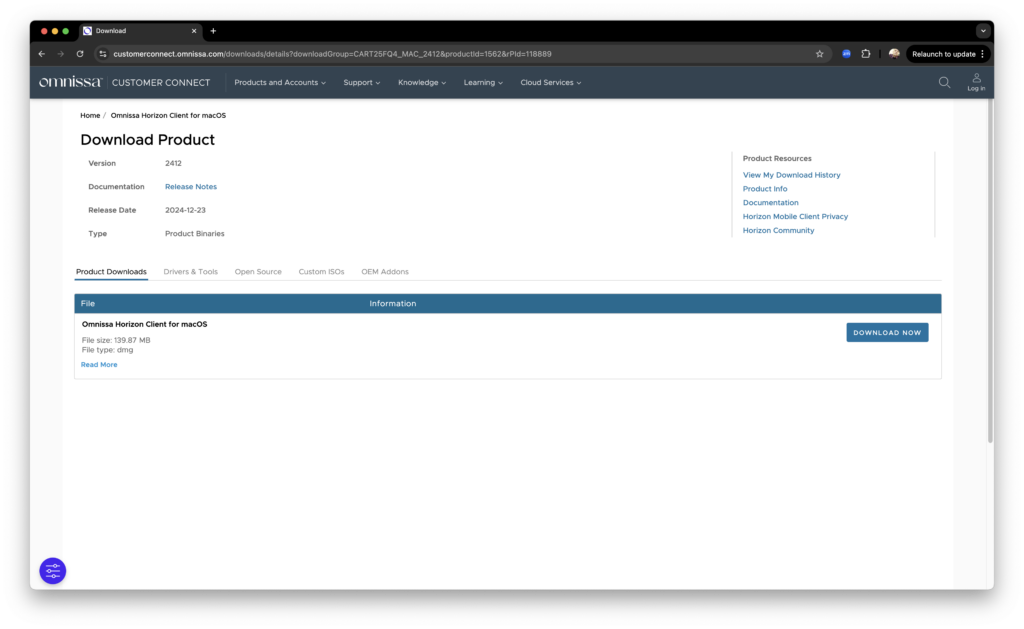 VMware Horizon (VDI) Access – MacOS – Information Technology Services